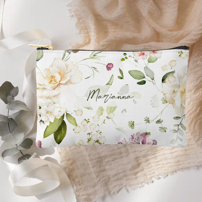 Wildflower Floral Cosmetic/Accessory Makeup Bag | Zazzle