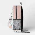 Wildflower Floral Garden Pattern White & Pink Printed Backpack | Zazzle
