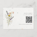 Wildflower Floral Garden QR Code Wedding RSVP Enclosure Card | Zazzle