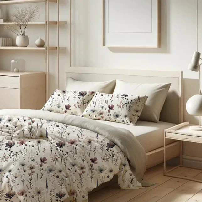 Wildflower Floral Pattern Duvet Cover | Zazzle