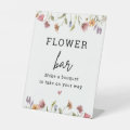 Wildflower Flower Bar Flower Station Sign | Zazzle