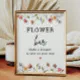 Wildflower Flower Bar Flower Station Sign | Zazzle
