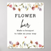 Wildflower Flower Bar Flower Station Sign | Zazzle