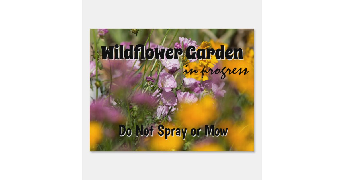 Wildflower Garden Sign | Zazzle