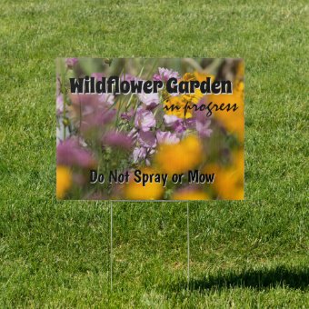 Wildflower Garden Sign | Zazzle