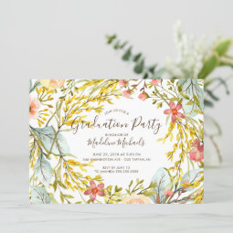 Wildflower Graduation Party Invitation | Zazzle