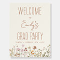 Wildflower Graduation Party Welcome Sign In Bloom | Zazzle