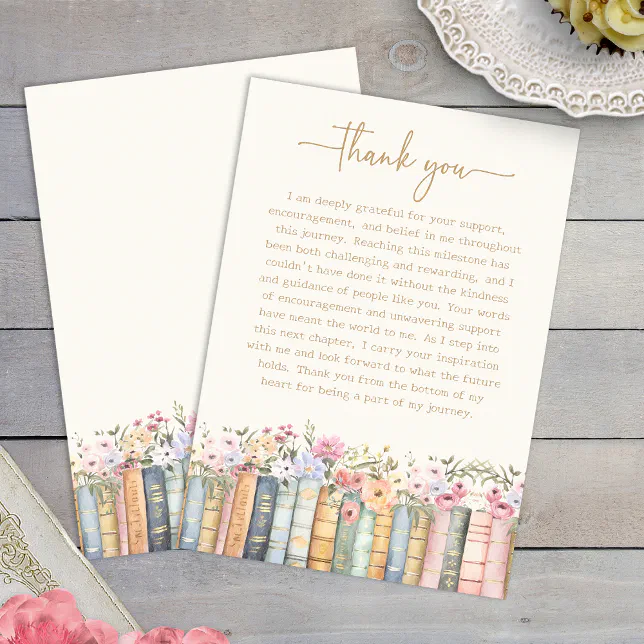 Wildflower Graduation Thank You Card | Zazzle