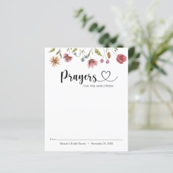 Wildflower In Bloom Prayers for the Newlyweds | Zazzle