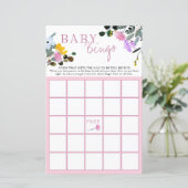 Wildflower Lawn Floral Baby Shower Bingo Game | Zazzle