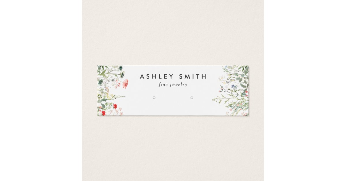 Wildflower Meadow Earring Display Card | Zazzle