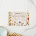 Wildflower Meadow Fall Wedding Thank You Card | Zazzle