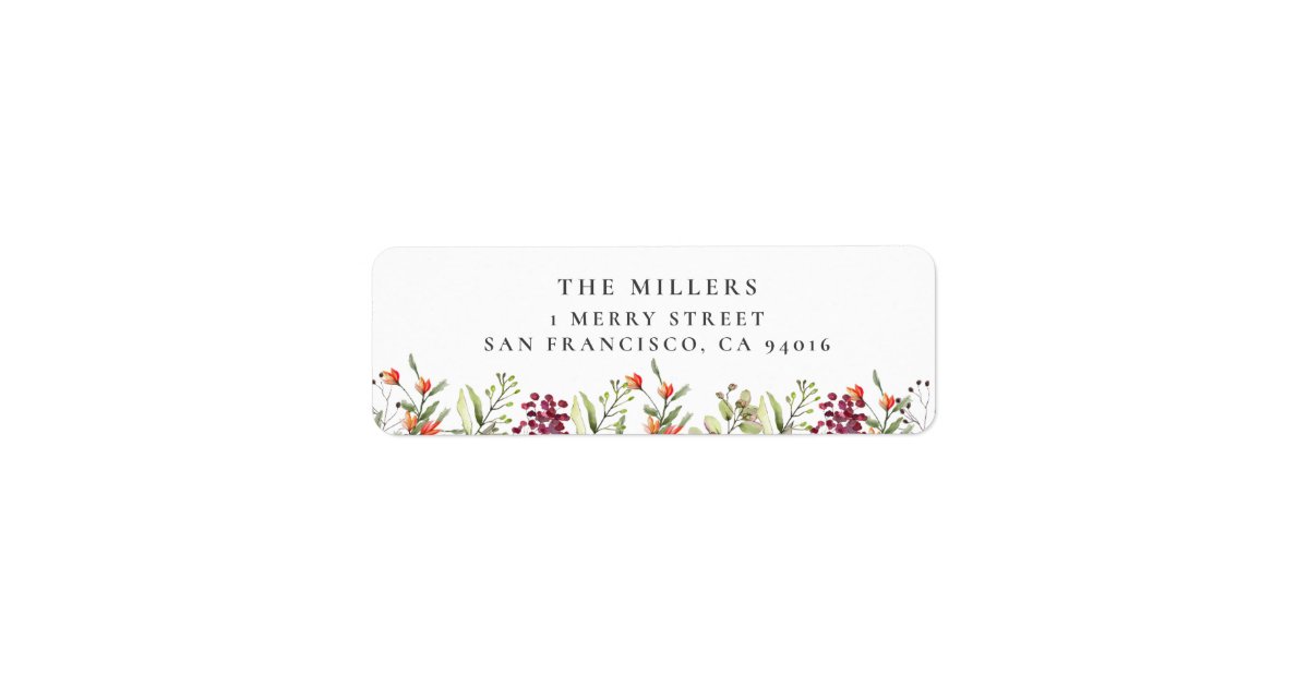 Wildflower Meadow Wedding Address Labels | Zazzle