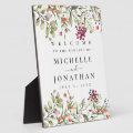 Wildflower Meadow Wedding Welcome Sign Plaque | Zazzle