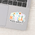 Wildflower Medical Assistant CMA, Med Assistant Sticker | Zazzle