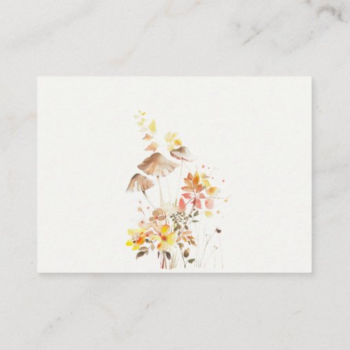 Wildflower Mushroom Fall Wedding Wishing Well Enclosure Card | Zazzle