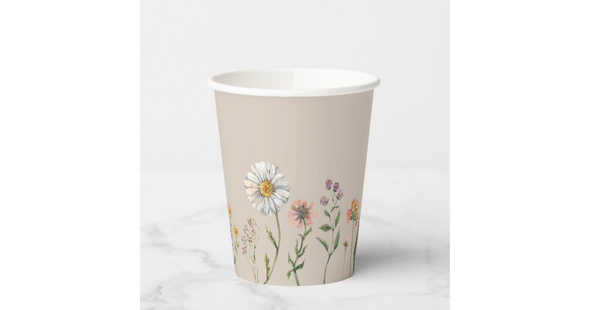 Wildflower Party Paper Cups | Zazzle