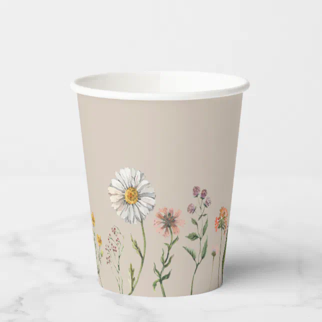 Wildflower Party Paper Cups | Zazzle