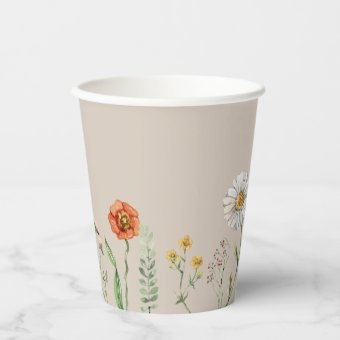 Wildflower Party Paper Cups | Zazzle