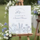 Wildflower Periwinkle Bridal Shower Welcome Sign | Zazzle