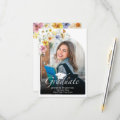Wildflower Photo Graduation Party Enclosure Card | Zazzle