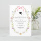 Wildflower Pink Bow Graduation Party Invitation | Zazzle