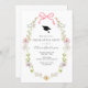 Wildflower Pink Bow Graduation Party Invitation | Zazzle