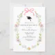 Wildflower Pink Bow Graduation Party Invitation | Zazzle