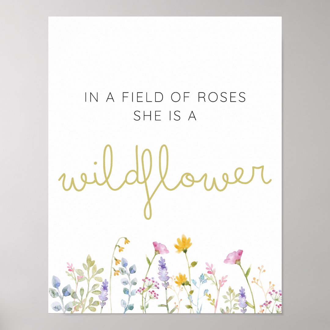 Wildflower Poster | Zazzle