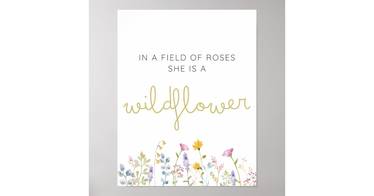 Wildflower Poster | Zazzle