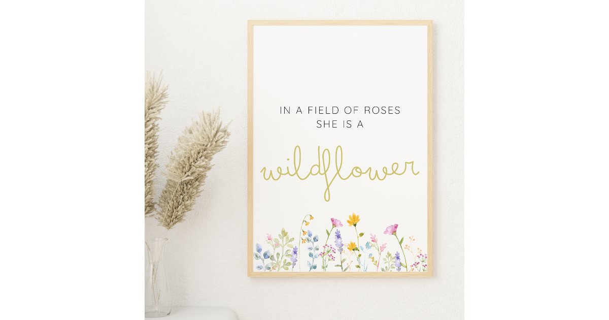 Wildflower Poster | Zazzle