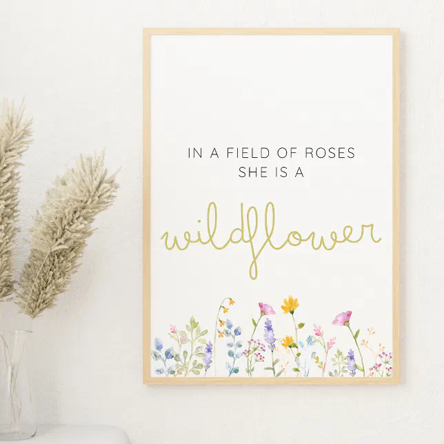 Wildflower Poster | Zazzle