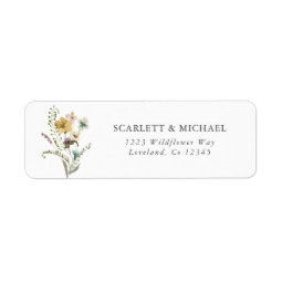 Wildflower Return Address Label | Zazzle
