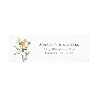 Wildflower Return Address Label | Zazzle