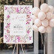 Wildflower Ruby Rose Bridal Shower Welcome Sign | Zazzle