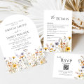 Wildflower Spring Photo Wedding Invitation | Zazzle