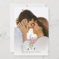 Wildflower Spring Summer Monogram Wedding Photo Invitation | Zazzle