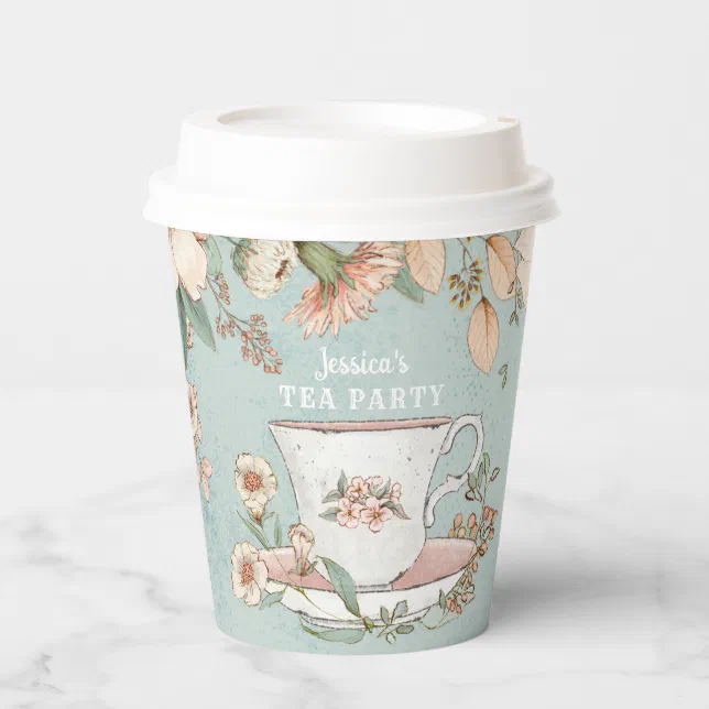 Wildflower Tea Party Paper Cup | Zazzle