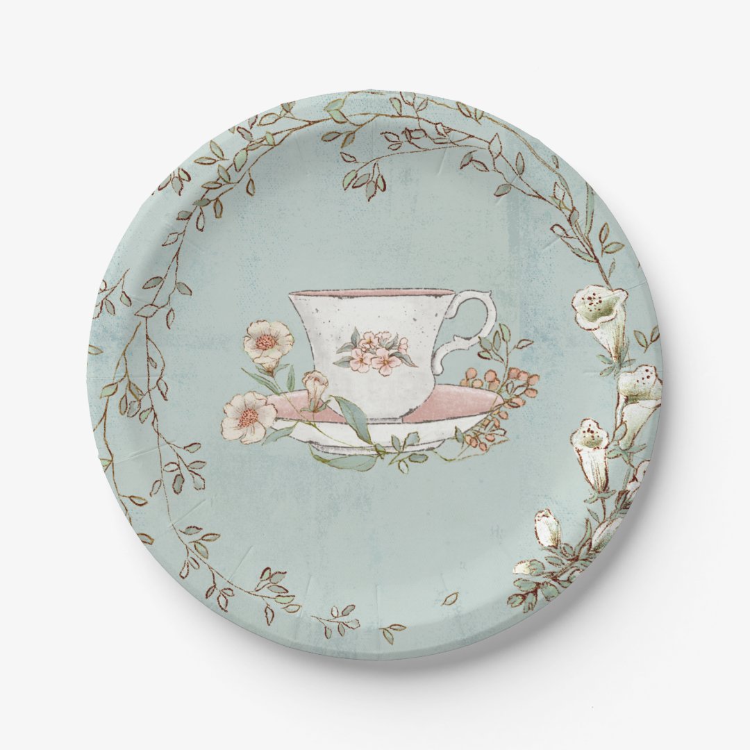Wildflower Tea Party Paper Plates | Zazzle