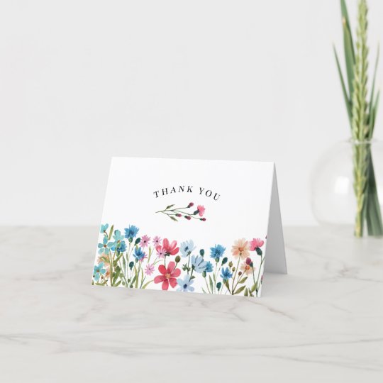 Wildflower Thank You Card | Zazzle.com