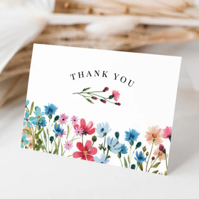 Wildflower Thank You Card | Zazzle