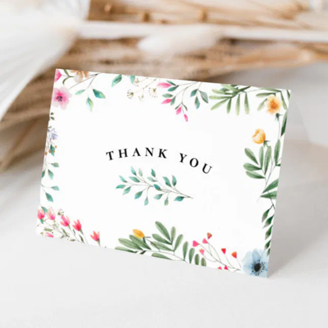Wildflower Thank You Card | Zazzle