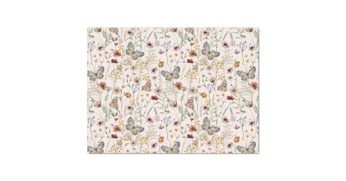 Wildflower Tissue Paper | Zazzle