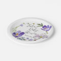 Wildflower Violet Baby Shower Paper Plates | Zazzle