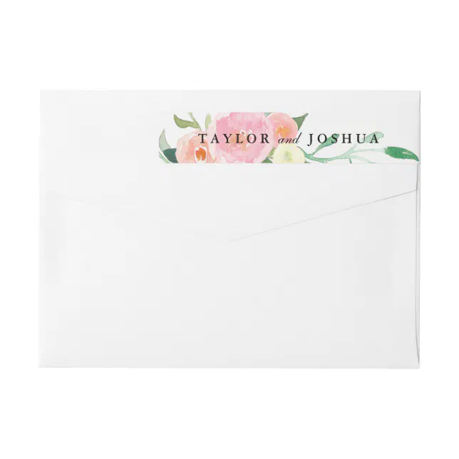 Wildflower Watercolor Wrap Around Label | Zazzle