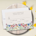 Wildflower Wedding Country Flower Entree Options RSVP Card | Zazzle