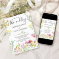 Wildflower Wedding Pretty Floral Wild Flower Invitation | Zazzle