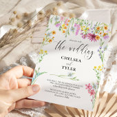 Wildflower Wedding Pretty Wild Flower Floral Invitation | Zazzle
