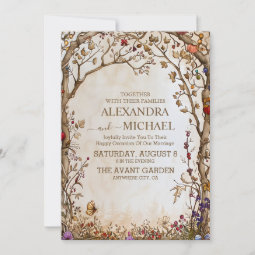 Wildflower Wedding Rustic Floral Invitation | Zazzle