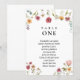 Wildflower Wedding seating charts card | Zazzle